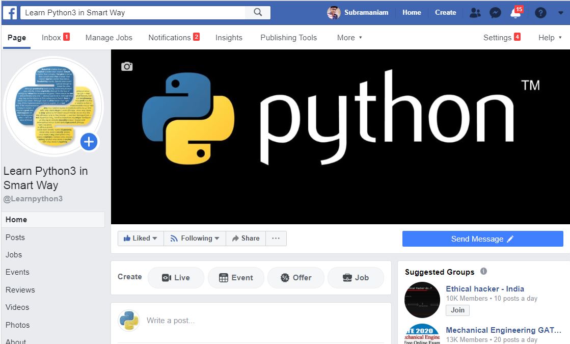 subramaniam's website